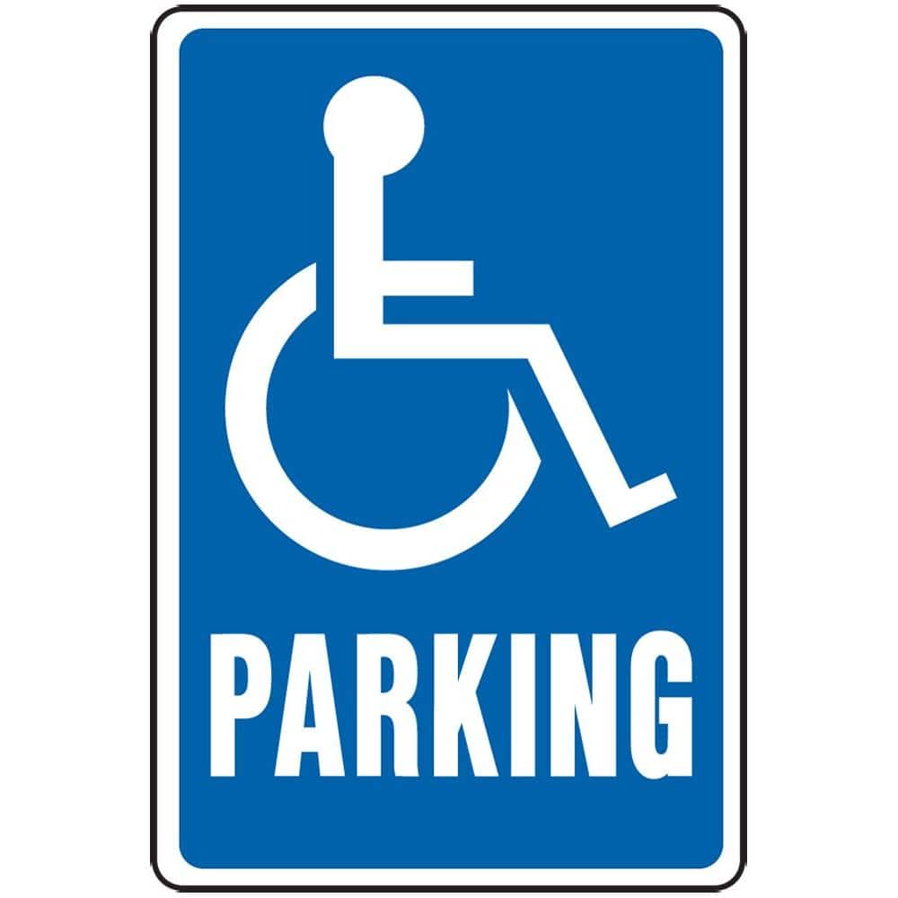 HY-KO 18 in. x 12 in. Heavy-Duty Aluminum Handicapped Parking Traffic ...