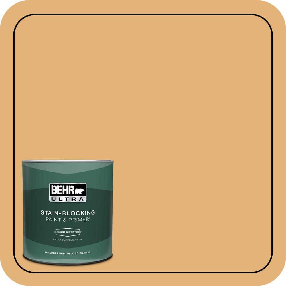 BEHR ULTRA 1 qt. #300D-4 High Plateau Extra Durable Semi-Gloss Enamel ...