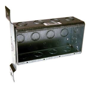 RACO Four Gang Welded Switch Box, 2-1/2 in. Deep with FM Bracket and 1/ ...