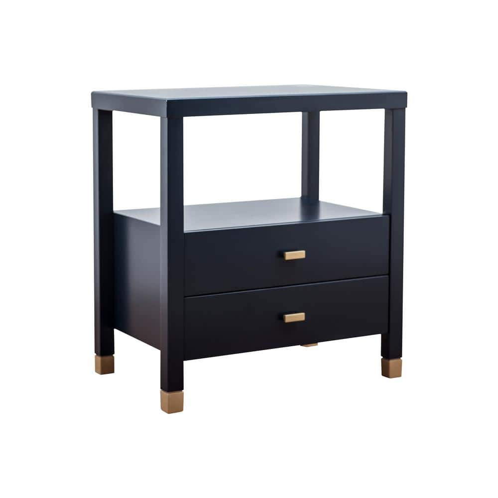 East At Main Hooper Navy 2 Drawer Accent Side Table TT-VC-HP325-L-NVG ...