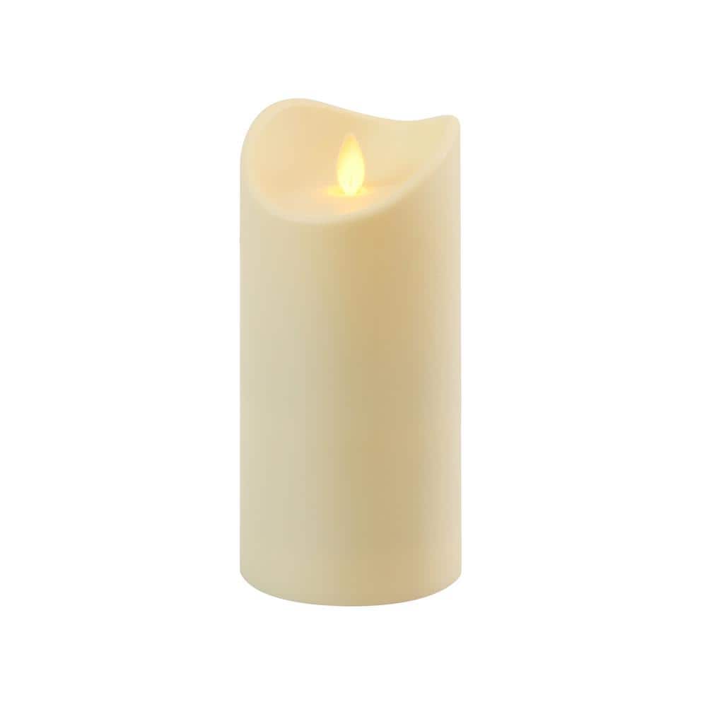 LUMABASE Weather Resistant LED Candle with Moving Flame 7 in. 22707 ...