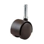Shepherd 2 in. Black Plastic and Steel Twin Wheel Swivel Friction-Grip ...