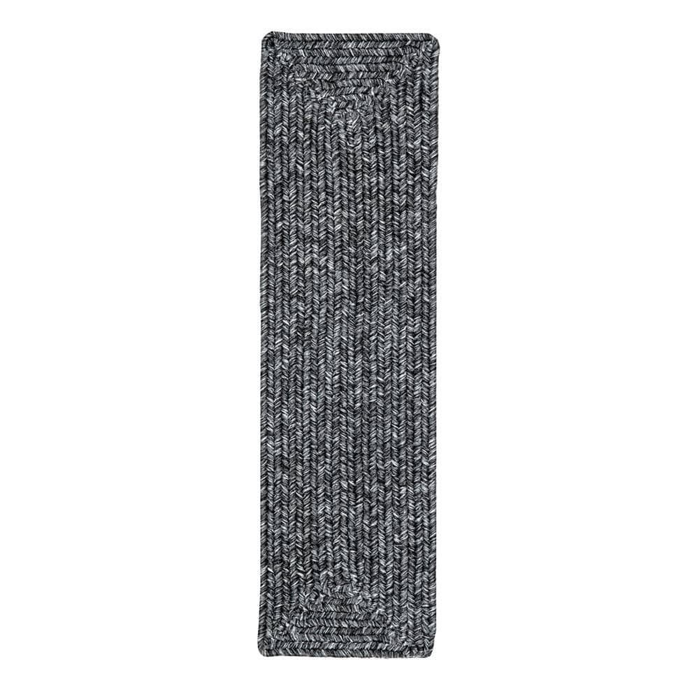 nuLOOM Charcoal 8 in. x 28 in. Stair Treads Braided Lefebvre Indoor ...
