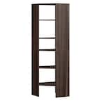 ClosetMaid Style+ 73.1 in W - 121.1 in W Modern Walnut Modern Style ...