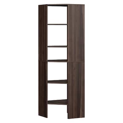 ClosetMaid Style+ 25 in. W Modern Walnut Hanging Wood Closet Tower 1798