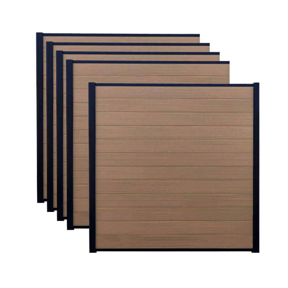 Reviews for Frame It All 6 ft. x 6 ft. Valla Composite Fence Panel Teak ...
