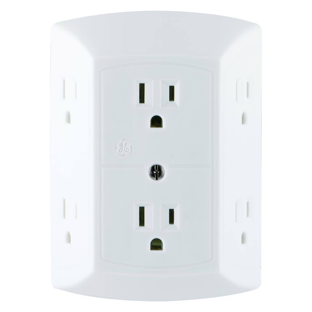 GE 6-Outlet Grounded Adapter-Spaced Tap 50759 - The Home Depot