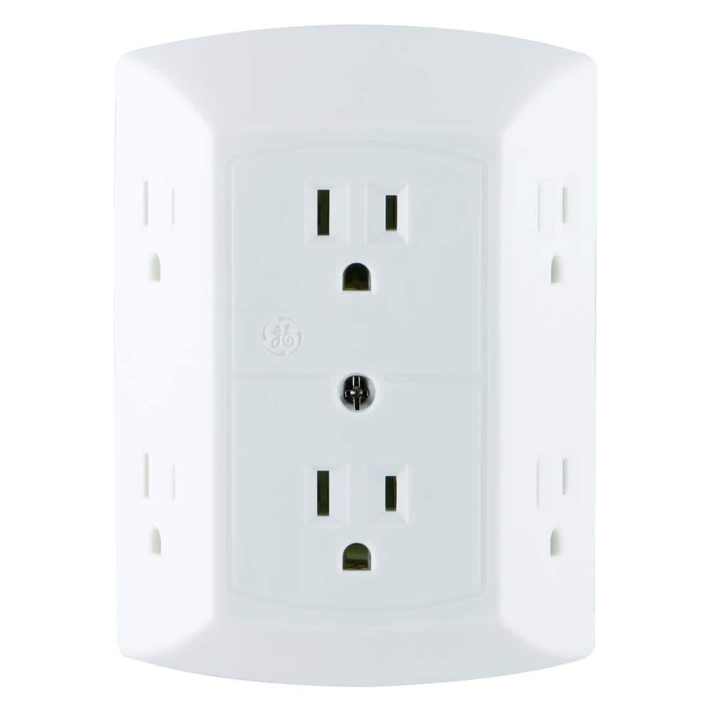 GE 6-Outlet Grounded Adapter-Spaced Tap 50759 - The Home Depot