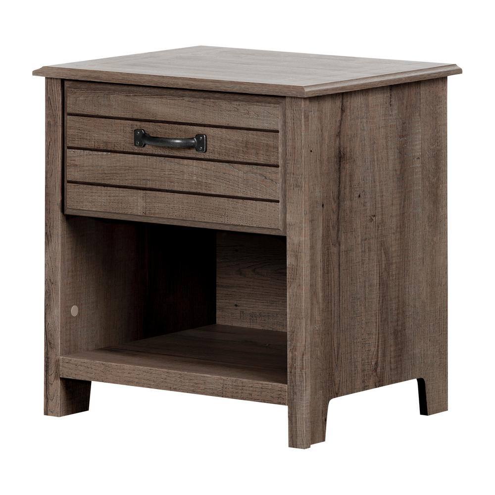 South Shore Ulysses 1-Drawer Fall Oak Nightstand 11910 - The Home Depot
