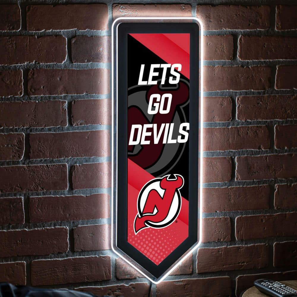 Evergreen New Jersey Devils Pennant 9 in. x 23 in. Plug-in LED Lighted ...