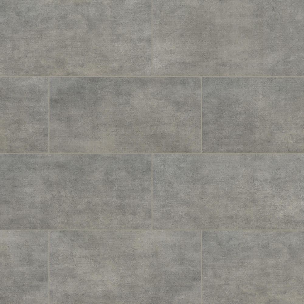 MSI Ridgestone Concrete 12 in. x 24 in. Matte Ceramic Floor and Wall ...