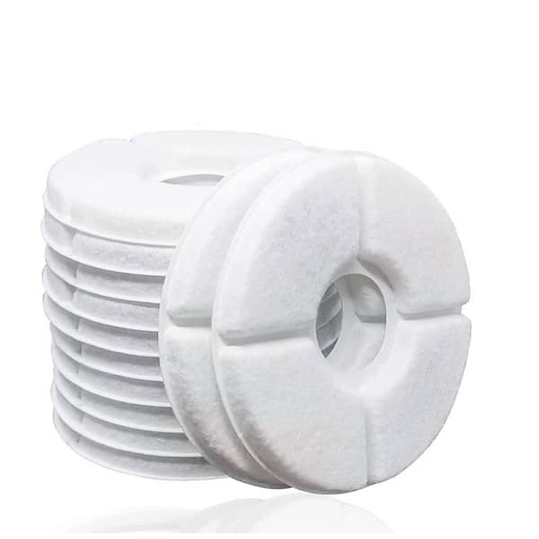 KIWDZFU Cat Water Fountain Filters 2. 5L Triple Filtration System Pet ...