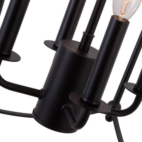 Maxax Alaska 4-Light Modern Minimalist Black Candlestick Chandelier ...