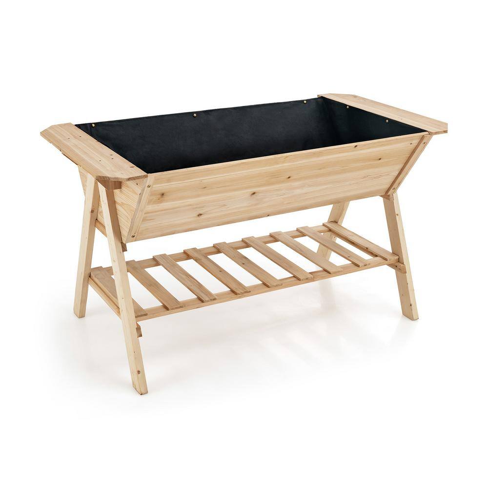 Angeles Home 59 In W X 31 In D X 32 5 In H Solid Fir Wood Raised Wood
