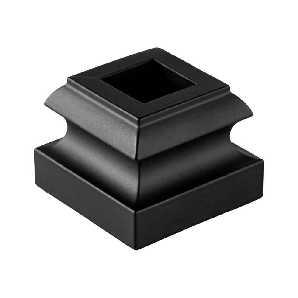 NUVO IRON Matte Black Interior Railing Baluster Decorative Collar Shoe ...