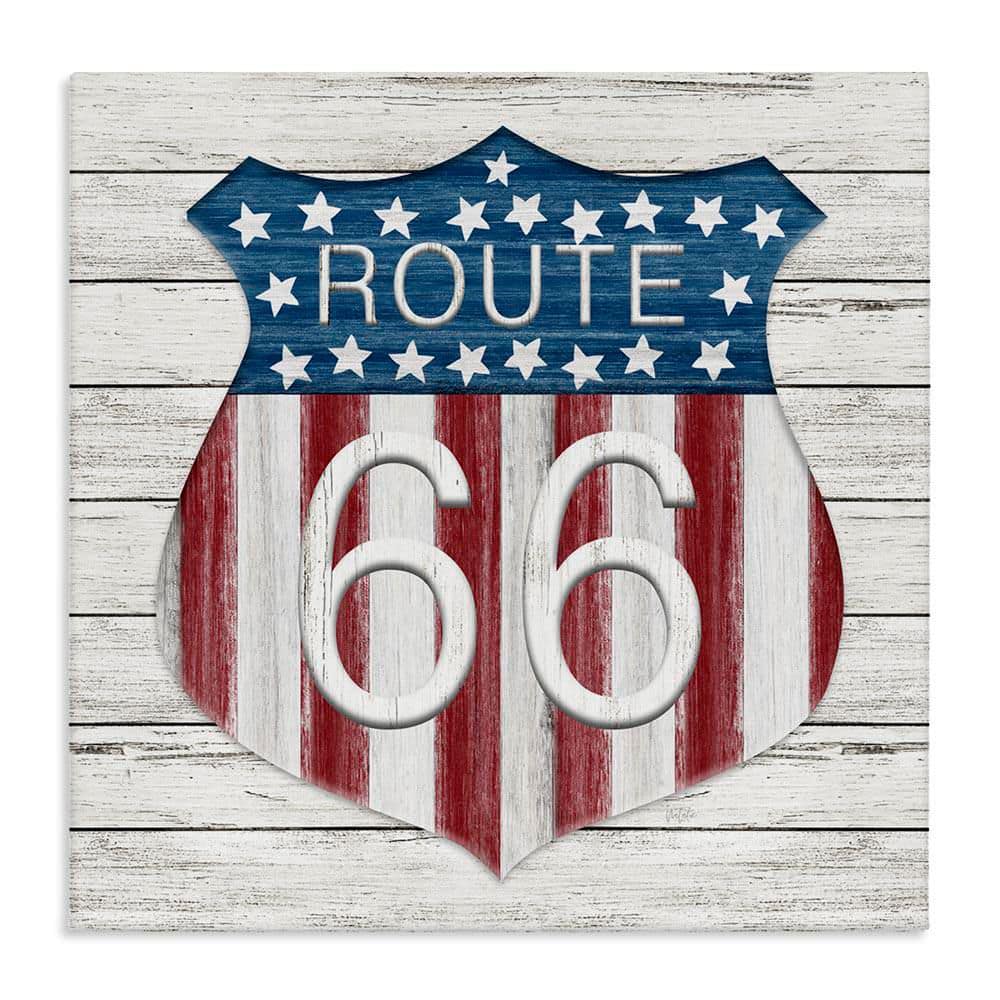 Stupell Industries Rustic Route 66 by Natalie Carpentieri Unframed ...