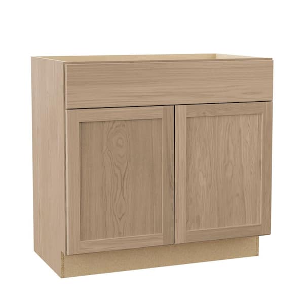 Hampton Bay Sinclair 36 in. W x 21 in. D x 34.5 in. H Assembled Bath Sink Base Cabinet in Shaker ...