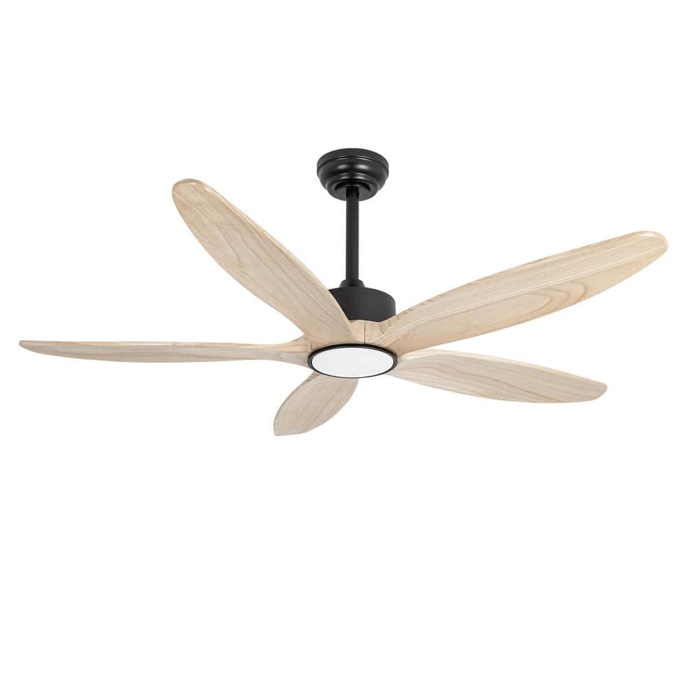 raccroc 52 in. LED Indoor/Outdoor Black Mahogany Fan Blade with Remote ...