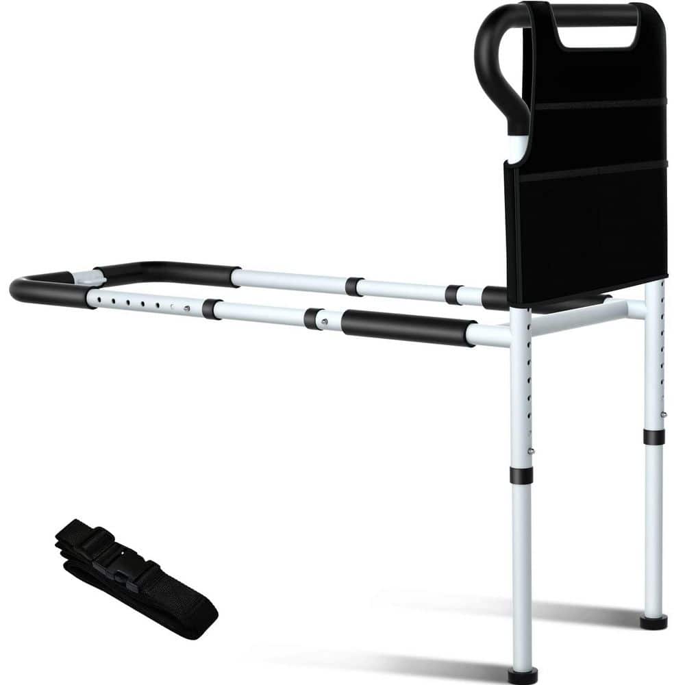 Laybus White Stainless Steel Bed Rails for Elderly Adults with ...