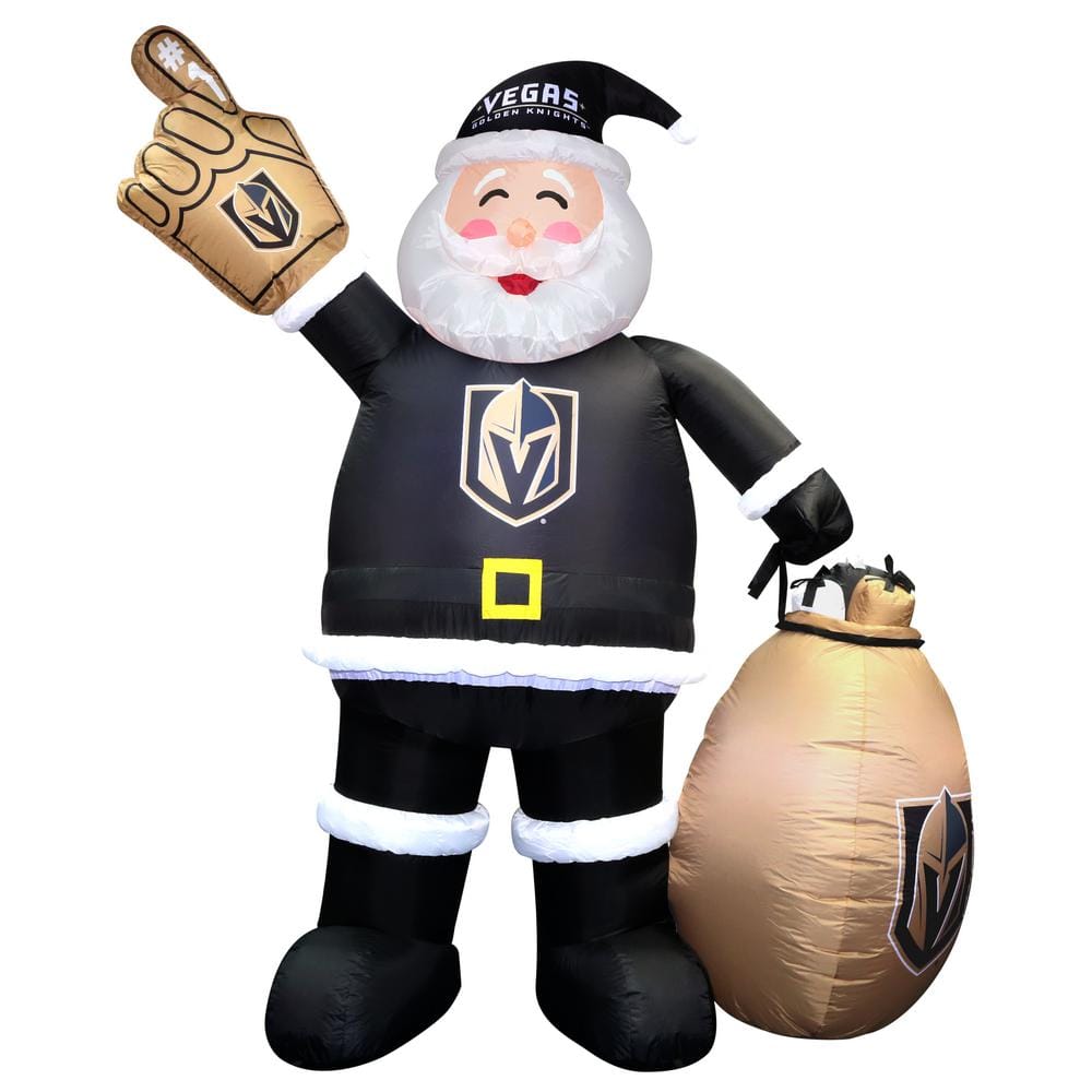 logobrands 7 ft. Golden Knights Santa Inflatable 620313 - The Home Depot