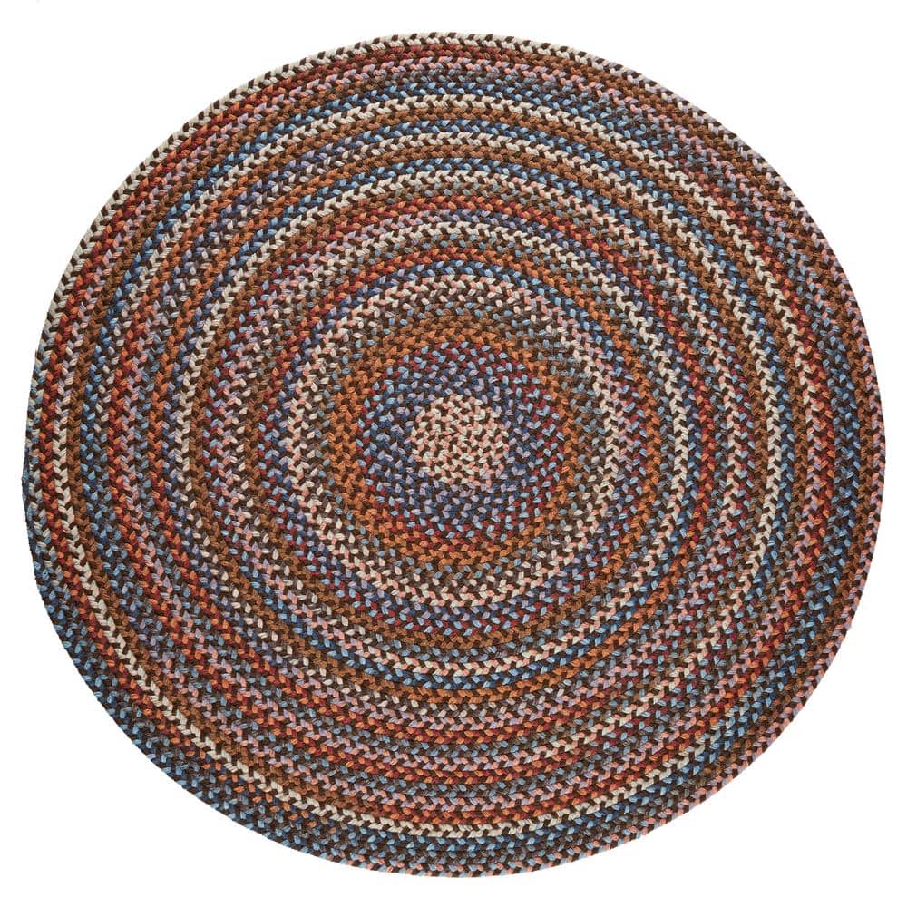 Rhody Rug Annie Walnut 4 ft. x 4 ft. Round Indoor Braided Area Rug ...