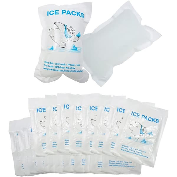 Reusable Ice Packs for Coolers & Lunch Bags-Long Lasting Cold Packs for ...