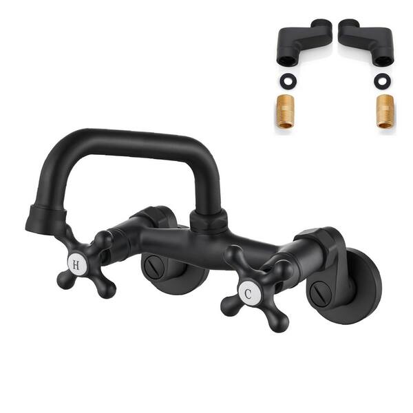 PICTURESQUE CENDU LLC Double Handle Wall Mount Standard Kitchen Faucet ...