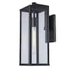 Bel Air Lighting Oxford 17.75 in. 1-Light Black Modern Outdoor Wall ...