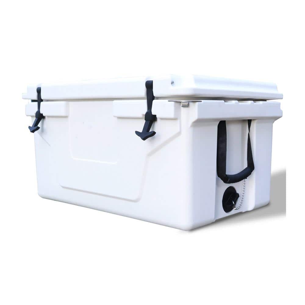 OLUMAT 65 qt. amping ice chest beer box outdoor fishing Cooler in White ...