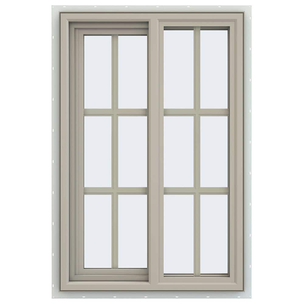 JELD-WEN 23.5 in. x 35.5 in. V-4500 Series Desert Sand Vinyl Left ...