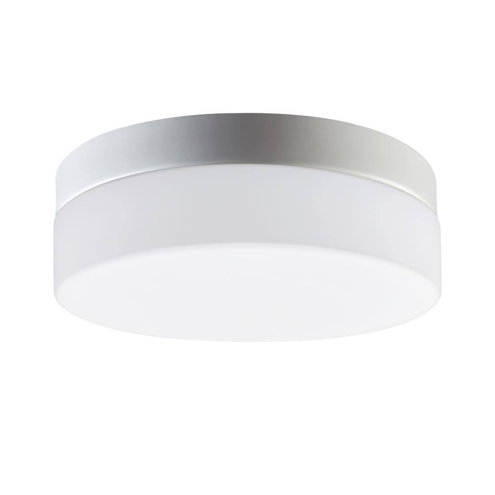 Bromi Design Emmett 2-Light 11.42 ft. Dia White Flush Mount Ceiling ...