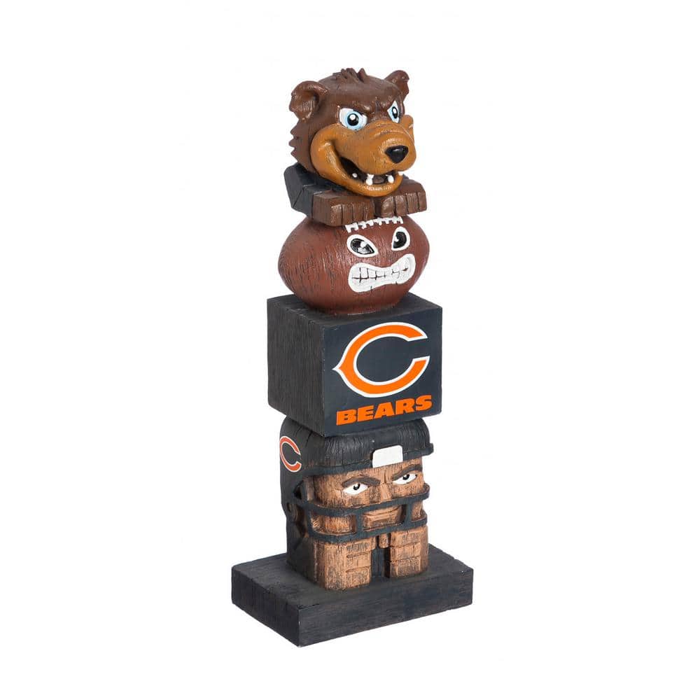 Evergreen Chicago Bears Tiki Totem Garden Statue 843805TT - The Home Depot