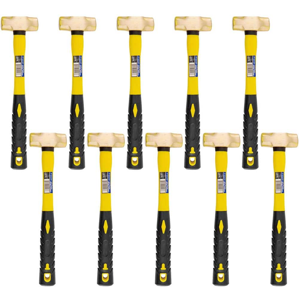 Stark 1 lbs. Brass Sledge Hammer with Fiberglass Handle (10-Pack ...