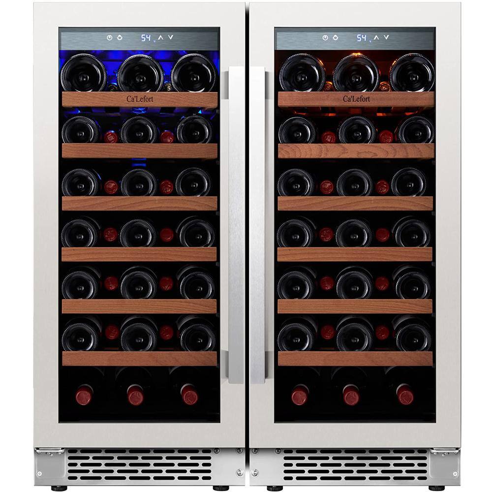 Ca'Lefort 30 in. Dual Zone Cellar Cooling Unit 66-Bottles Wine Cooler ...