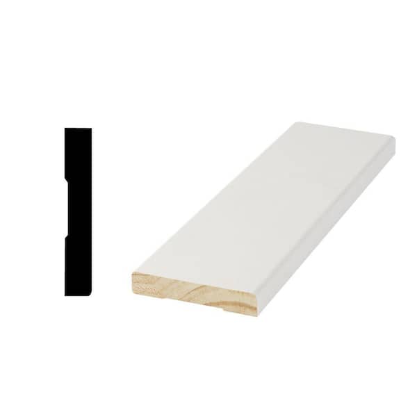 Woodgrain Millwork WM 412 19/32 in. x 3-1/2 in. Primed Finger-Jointed ...
