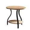 Denise Round Oak End Table DN200E - The Home Depot