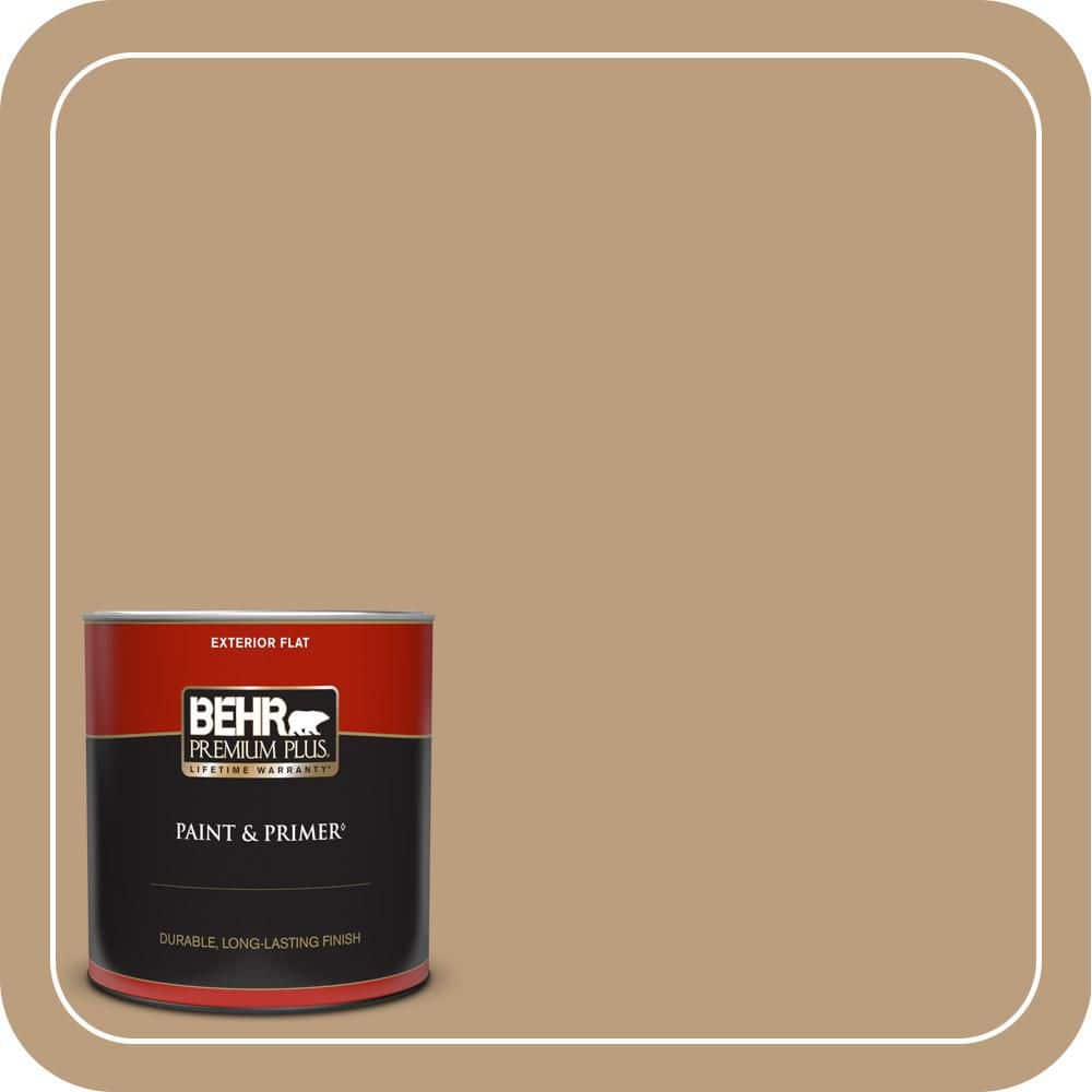 BEHR PREMIUM PLUS 1 qt. #PPH-11 Cardboard Color Flat Exterior Paint ...