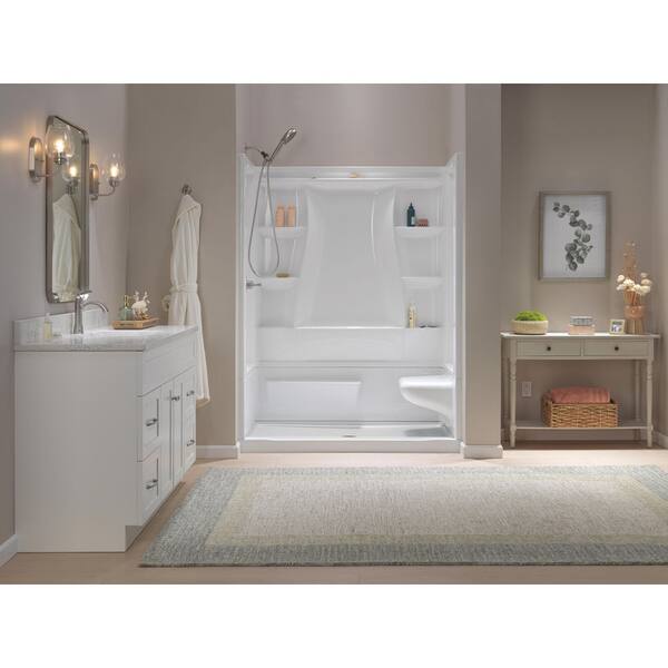 Delta Classic 500 Right Seat 60 in. x 32 in. x 75.88 in. H Alcove ...
