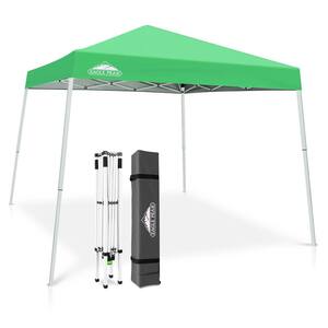 EAGLE PEAK 10 ft. x 10 ft. Outdoor Pop Up Slant Leg Canopy Tent with ...