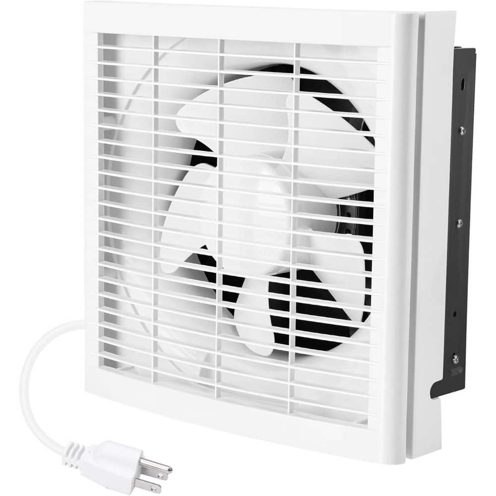 KIWDZFU 8-in. 310CFM Shutter Exhaust Fan for Window or Wall Mount in ...