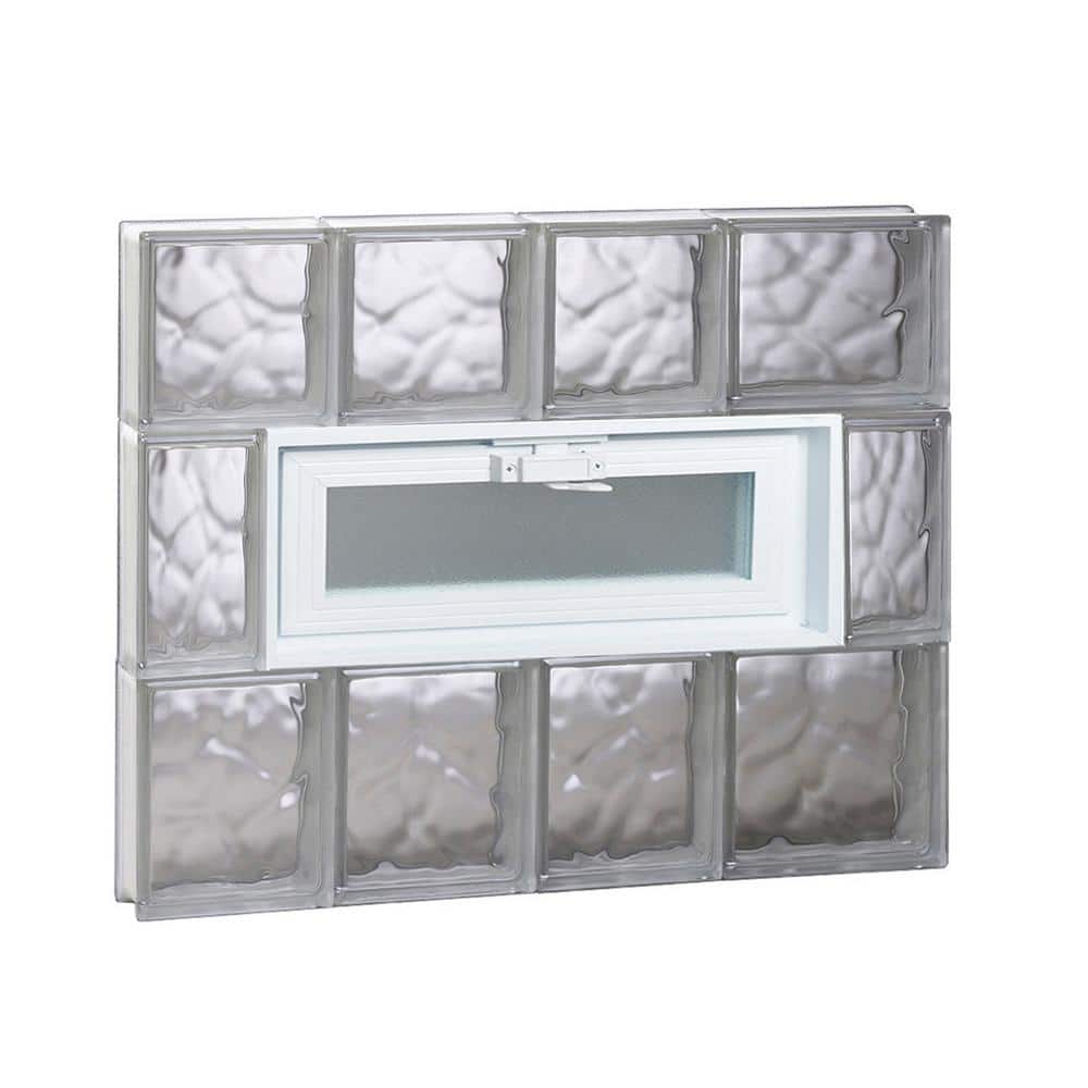 Clearly Secure 25 in. x 21.25 in. x 3.125 in. Frameless Wave Pattern ...