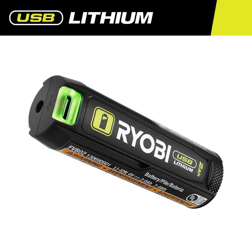 RYOBI USB Lithium 2.0 Ah Lithium Rechargeable Battery FVB02 - The Home ...