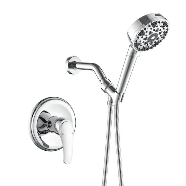 Miscool Vara Single Handle 7-Spray 1-Way Tub and Shower Faucet 1.8 GPM ...