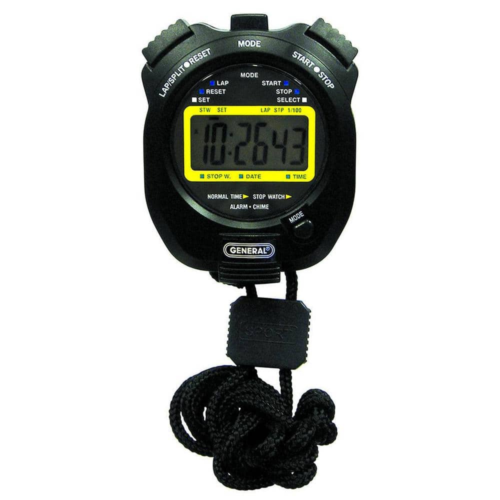General Tools Sport Timer, Stopwatch with Clock SW269 - The Home Depot