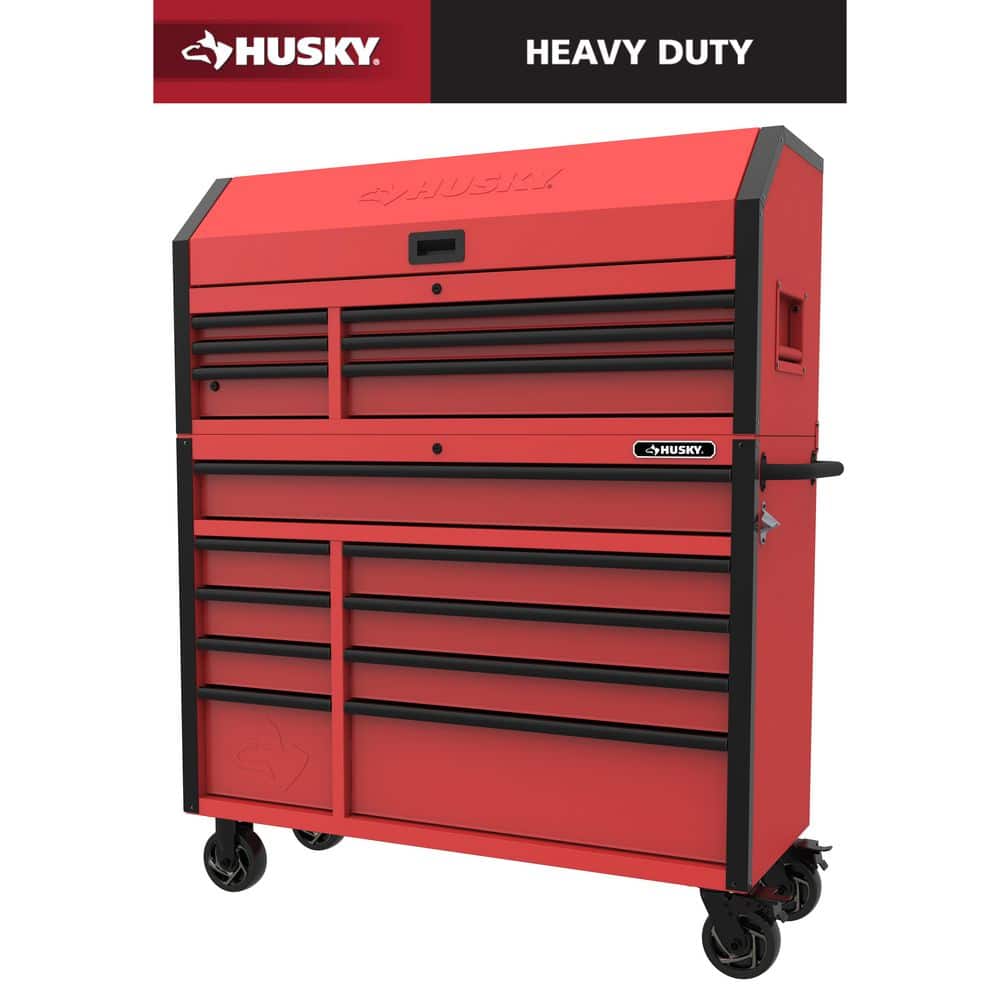 Reviews for Husky Heavy-Duty 52 in. W 15-Drawer Matte Red Steel Rolling Tool Chest Combo | Pg 1 ...