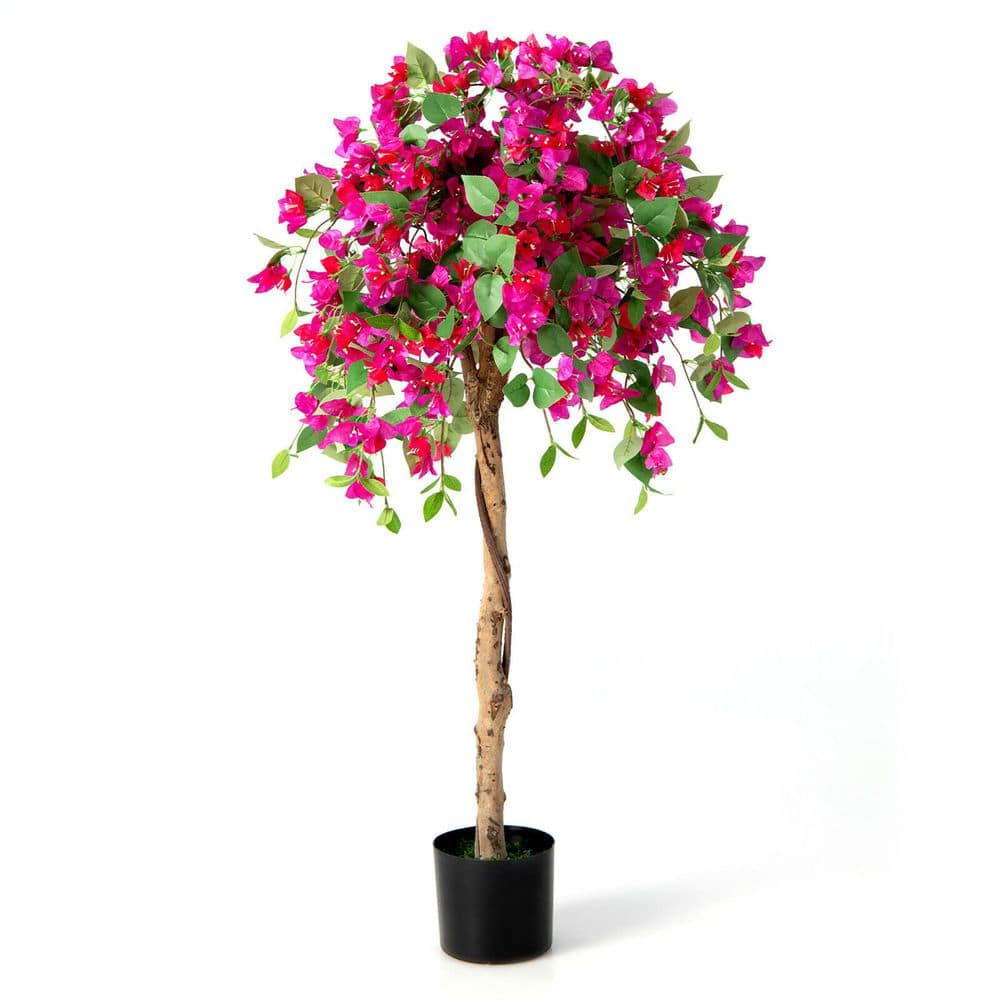Gymax 4 .5 ft. Artificial Tree Other Azalea Artificial Tree with ...