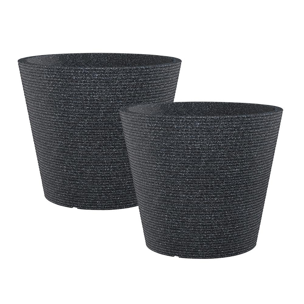 Scheurich 11.8 in. (30cm) Coneo Granite Resin 2-Pack 242/9030/57546 - The Home Depot