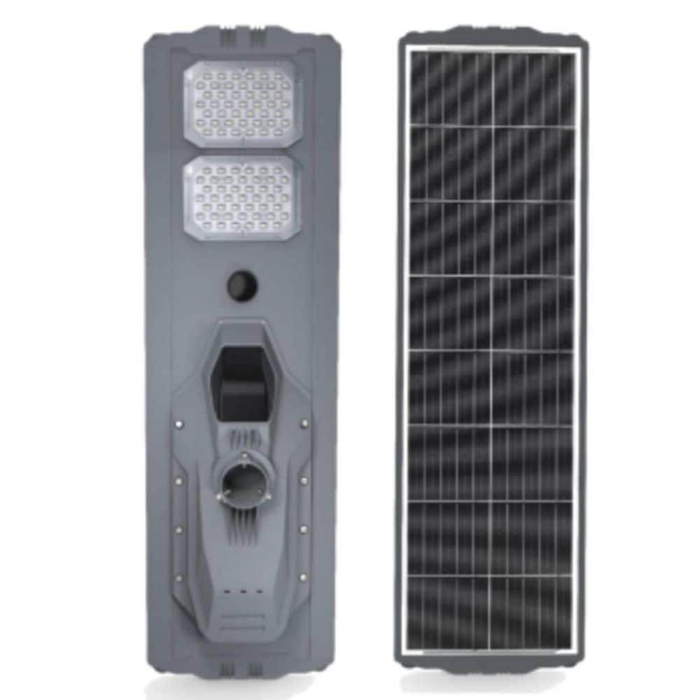eLEDing 30-Watt 4800-Lumen Gray Solar Ultra Powerful Motion Activated ...
