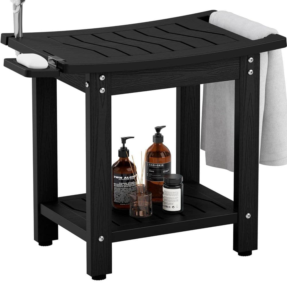 Mximu 15.3 in. x 11.1 in. x 17.5 in. Black HIPS Plastic Outdoor Pool ...