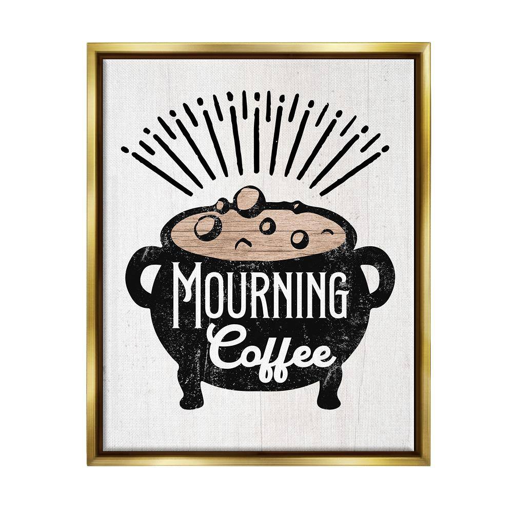 Stupell Industries Mourning Coffee Cauldron by Lil' Rue 1-Piece Floater ...